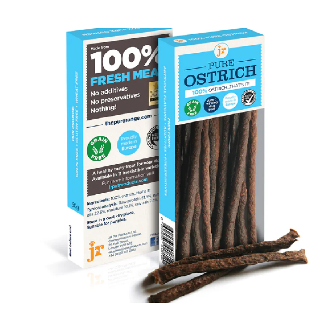 JR Pure Sticks - Ostrich – Natural Treats Bristol