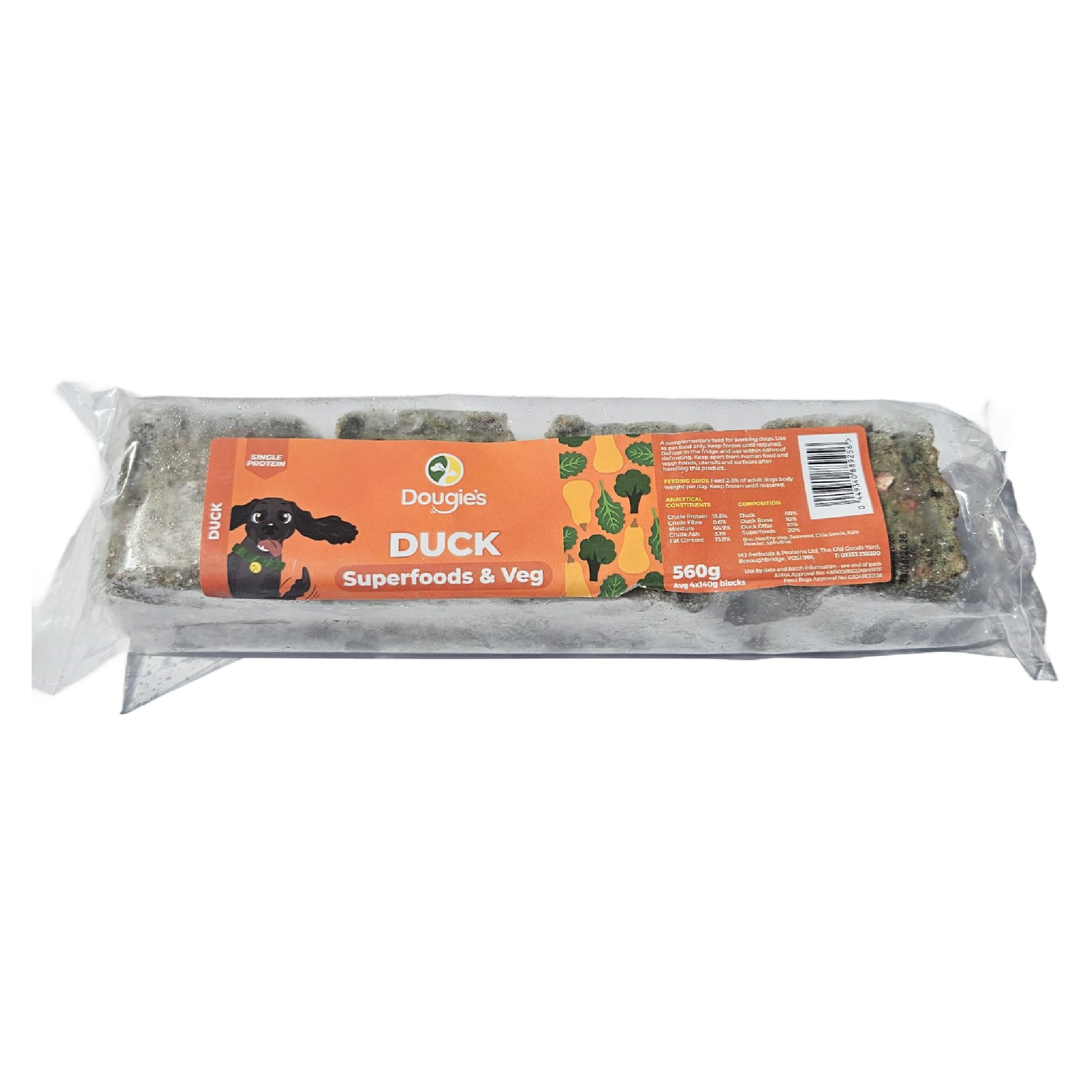 Dougies Pure Duck with Superfoods 560g – Natural Treats Bristol