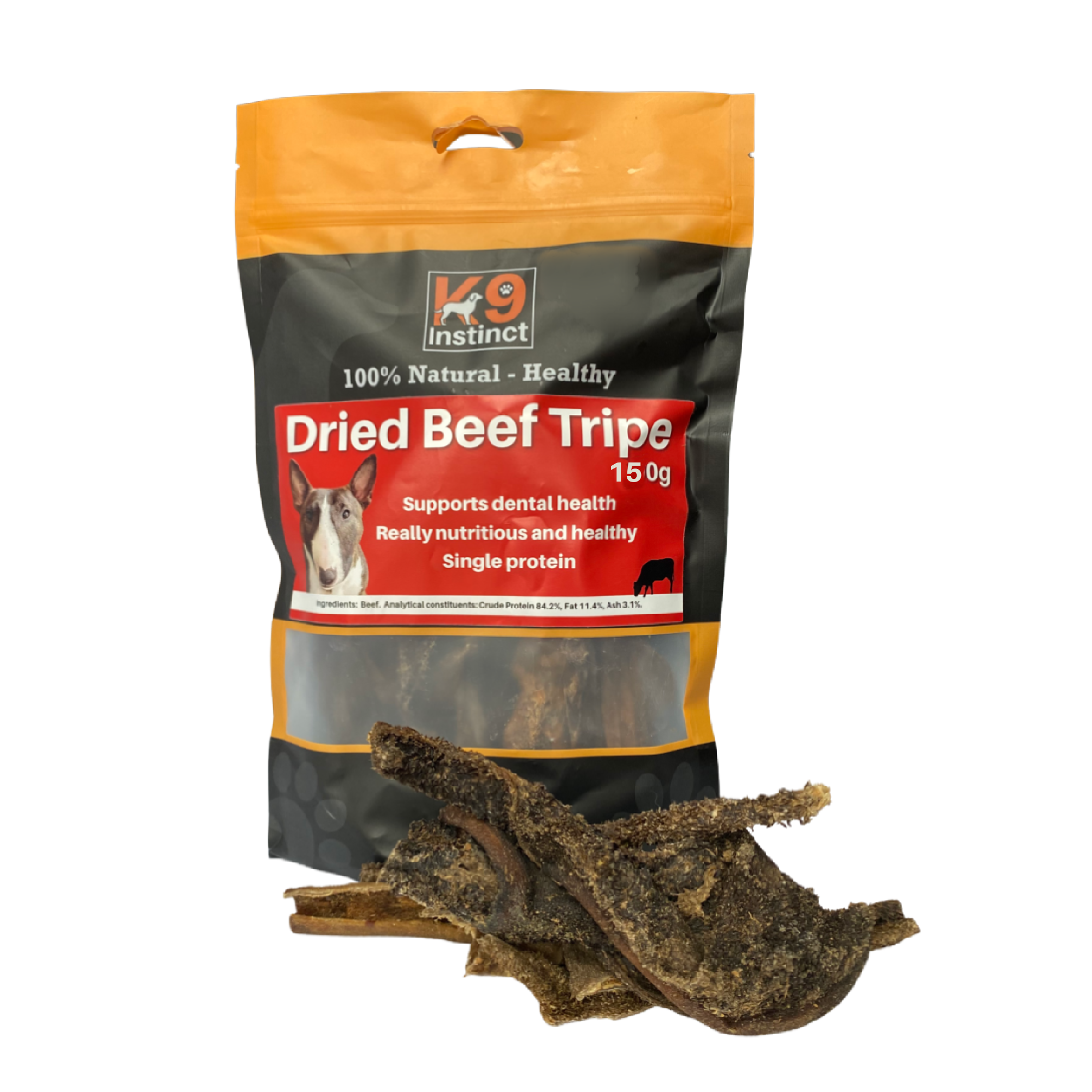 K9 Instinct Dried Beef Tripe 150g – Natural Treats Bristol